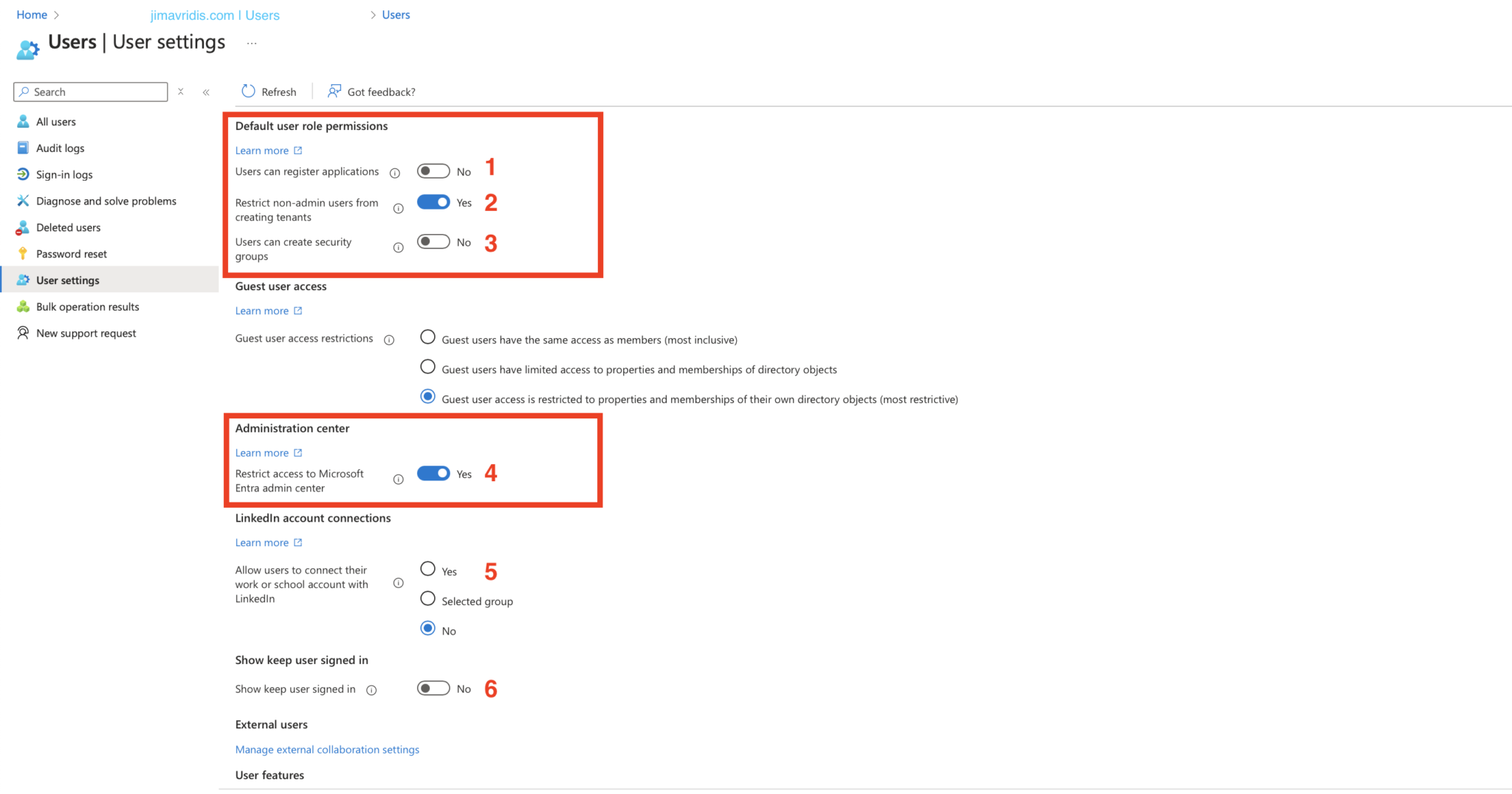 Azure CIS Security Hardening: Rules Part1 -Basic Entra AD user settings - Jim Mavridis